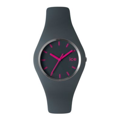 Ice-Watch Ladies' Grey & Pink Silicone Strap Watch - H. Samuel the Jeweller