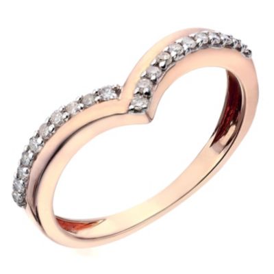 9ct Rose Gold Diamond V Shaped Eternity Ring - H. Samuel the Jeweller