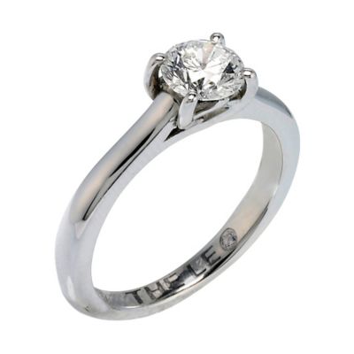 Leo Diamond platinum 0.88ct I-SI2 solitaire ring - Ernest Jones